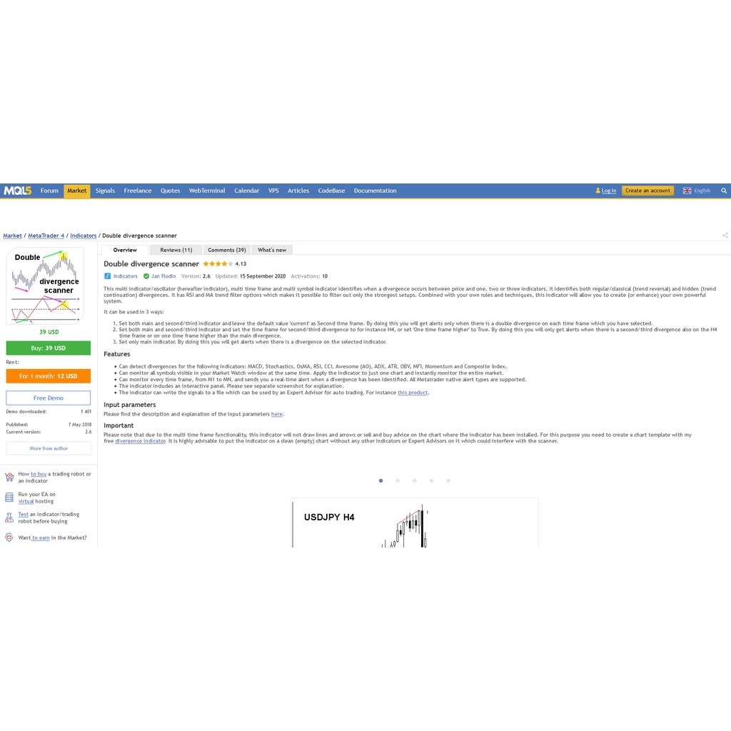 Jual Double divergence scanner EA MT4 | Shopee Indonesia