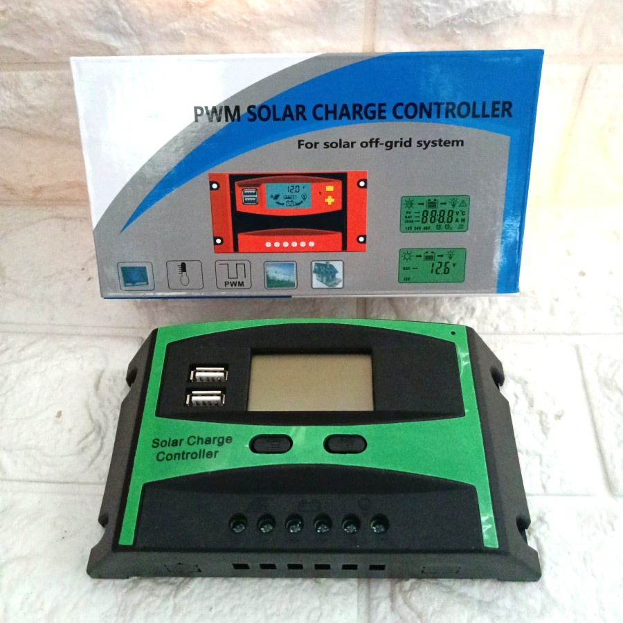 Jual solar control charger scc 30a pwm 30A panel surya solar cel ...