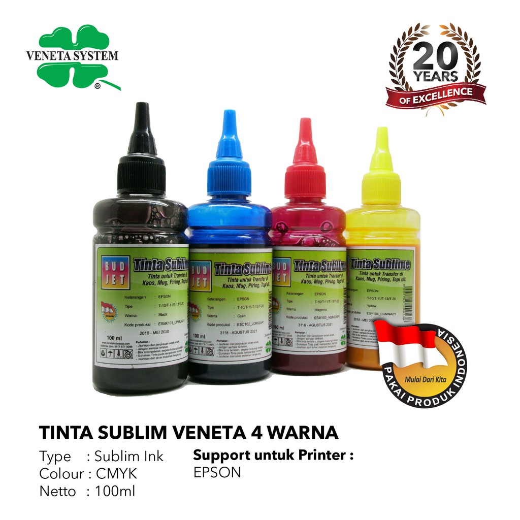 Jual Tinta Sublim for Epson 100 ML / Tinta Sublime Budjet | Shopee ...