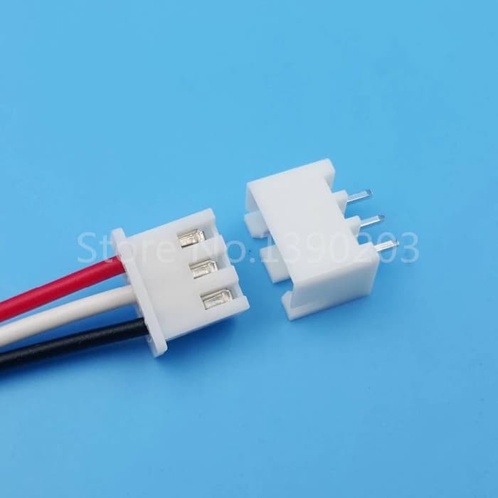 Jual 3Pin PCB Socket Connector HX Pitch 2.54mm Single Head 15cm kabel ...