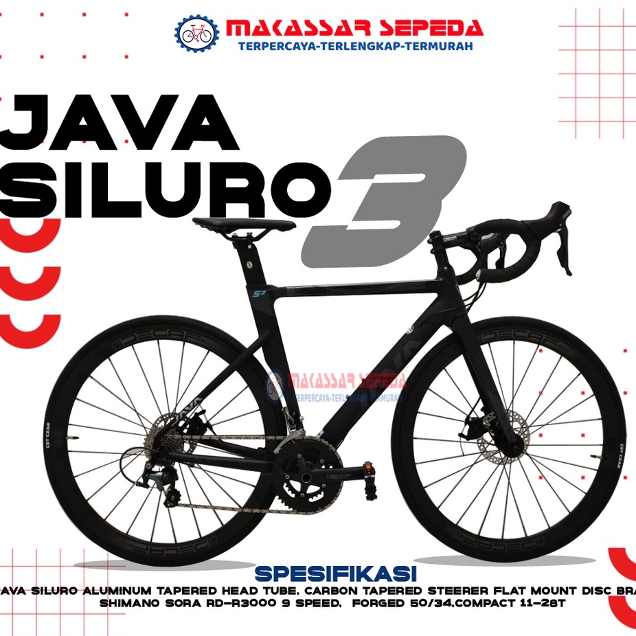Jual SEPEDA BALAP JAVA SILURO 3 ALLOY 18 SPEED MECHANICAL DISCBRAKE ...
