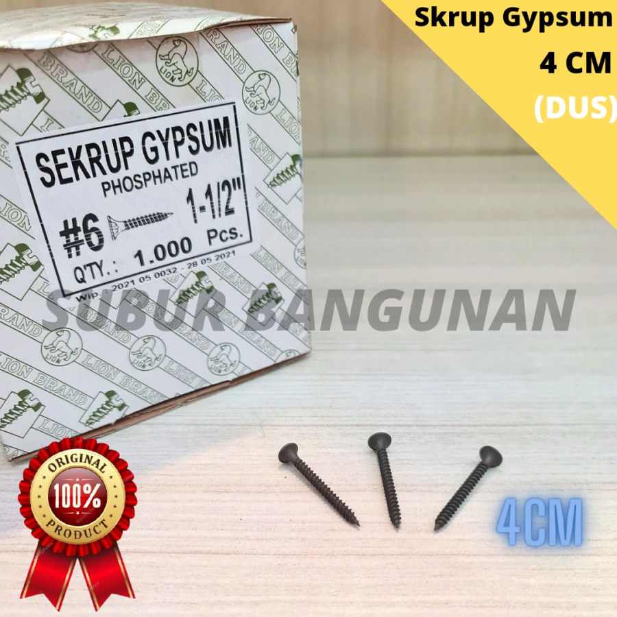 Jual Skrup Gypsum 6 x 1 1/2" (inch) - Sekrup Gipsum / Drywall Screw per ...
