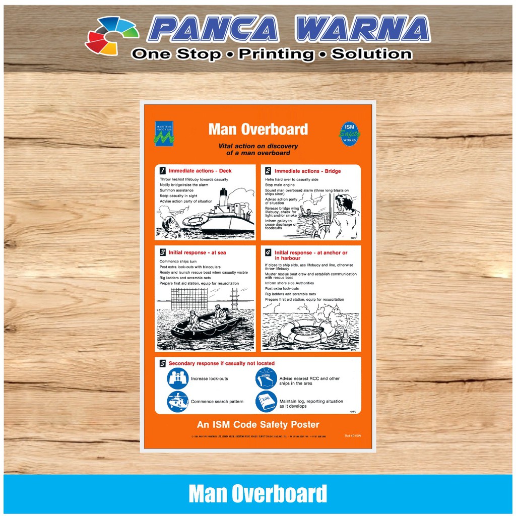 Jual Stiker Kapal Safety Sign Man Overboard ISM Code Perkapalan ...