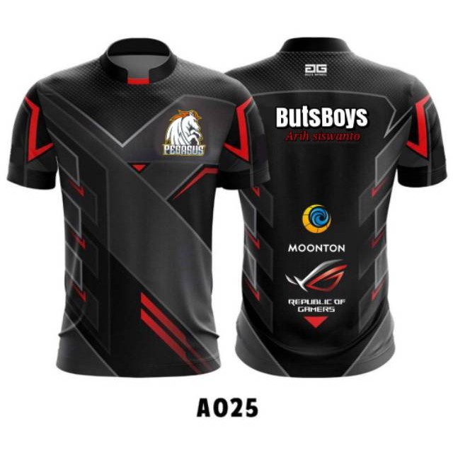 Jual Jersey baju kaos gaming esports custom bisa pakai nama sendiri ...