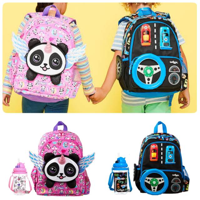 Jual SMIGGLE Panda Vroom Character backpack tas sekolah anak TK panda ...