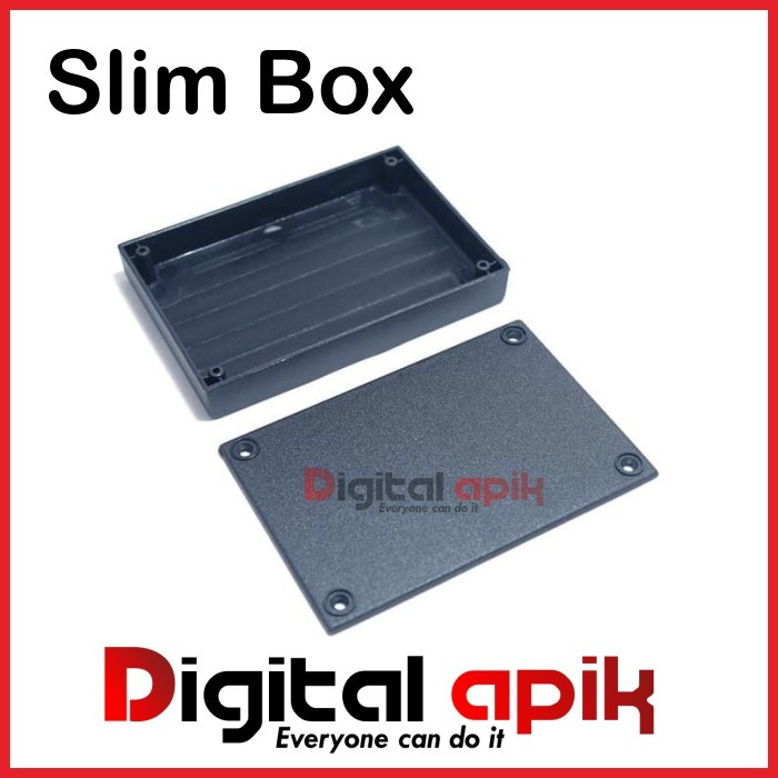 Jual Box Slim DIY Project Case Plastik Hitam X7 Project Arduino LCD X 7 ...
