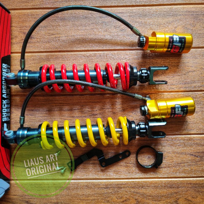 Jual shock crf 150 ride it tabung nitrogen stellan klik rebound 390mm GP103 | Shopee Indonesia