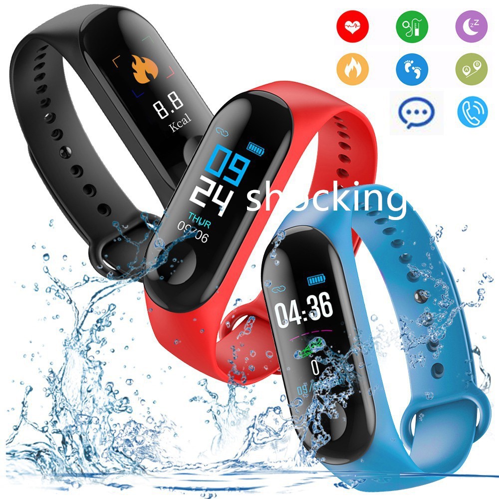 Jual COD M3 Smartwatch Waterproof Android IOS Smart Wristwatch Sports ...