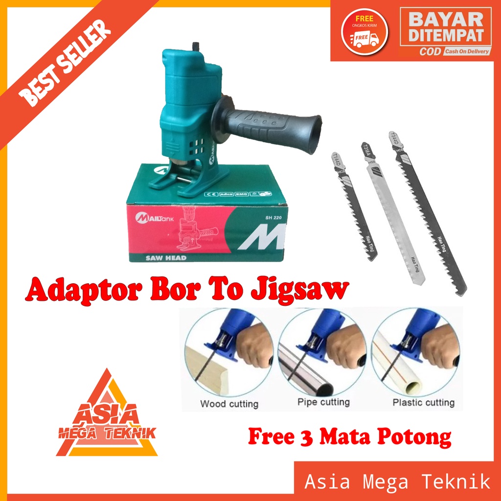 Jual [FREE 5 MATA JIGSAW] YUKIDO ADAPTER BOR FOR JIG SAW FREE ...