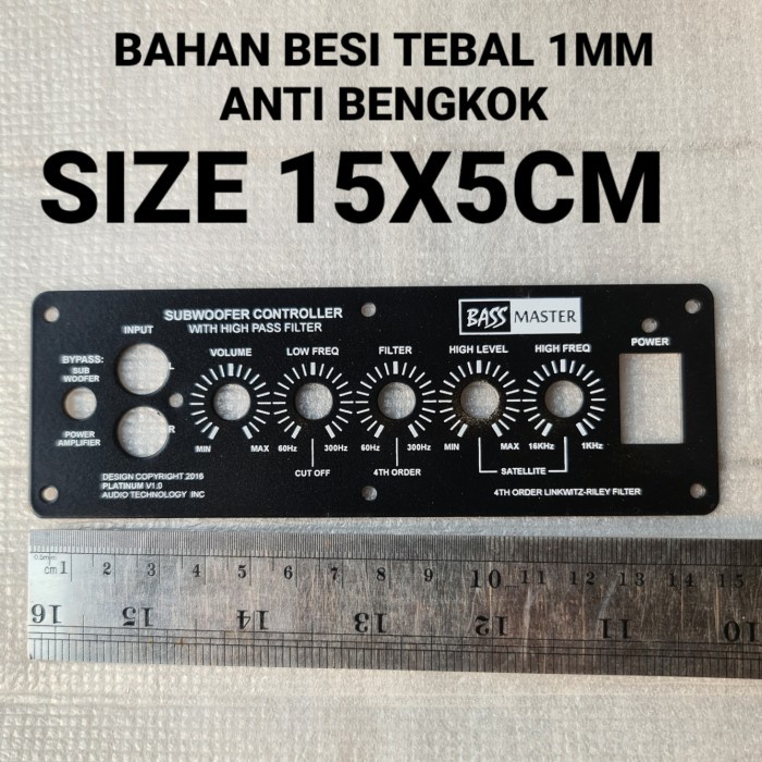 Jual papan panel speaker aktif aktive active knop potensio power besi ...