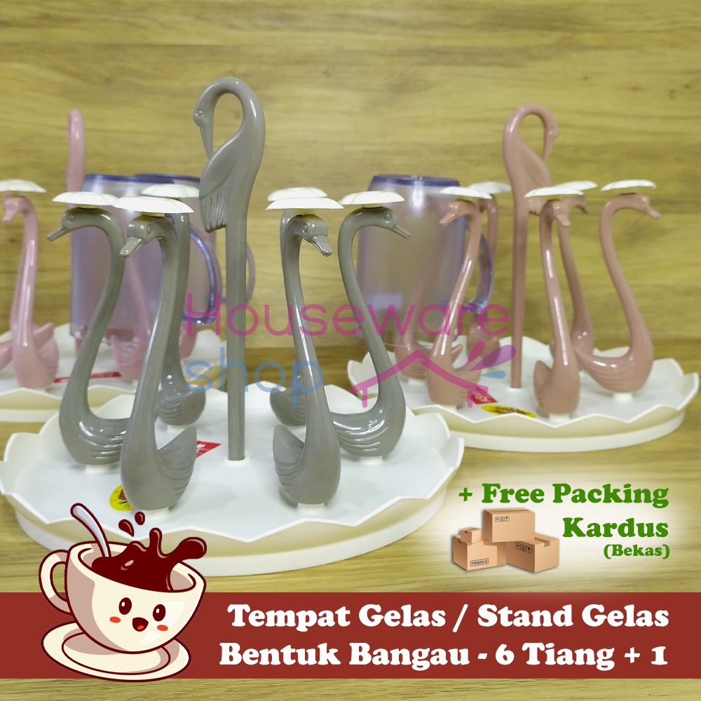 Jual Gelas Stand / Stand Gelas / Tempat Rak Gelas dan Cangkir Gantung Swan | Shopee Indonesia