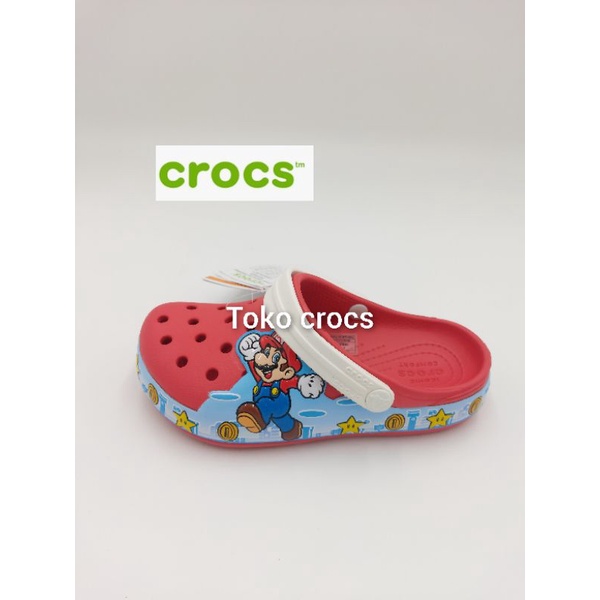 Jual Sandal Anak / Crocs Anak Mario / Sandal crocs Anak super Mario ...