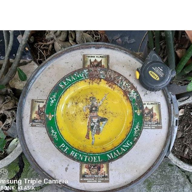 Jual piring seng iklan rokok pt bentoel malang ORIGINAL piring iklan ...