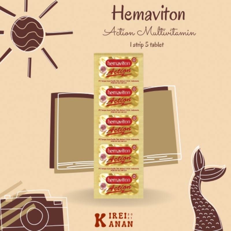 Jual hemaviton action strip 5 kapsul multivitamin | Shopee Indonesia