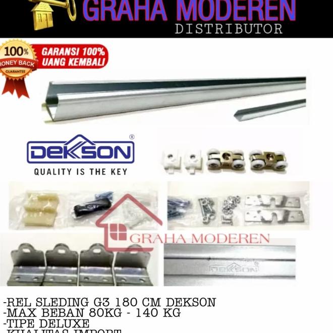 Jual Rel Pintu Sleding Dekson Deluxe G3 180Cm Rel Pintu Sliding Geser 1 ...