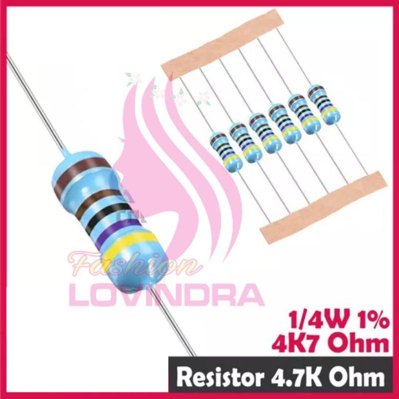 Jual Resistor 4.700 Ohm 4K7 4.7K 1/4W 1% Metal Film Resistor 4.700Ohm | Shopee Indonesia