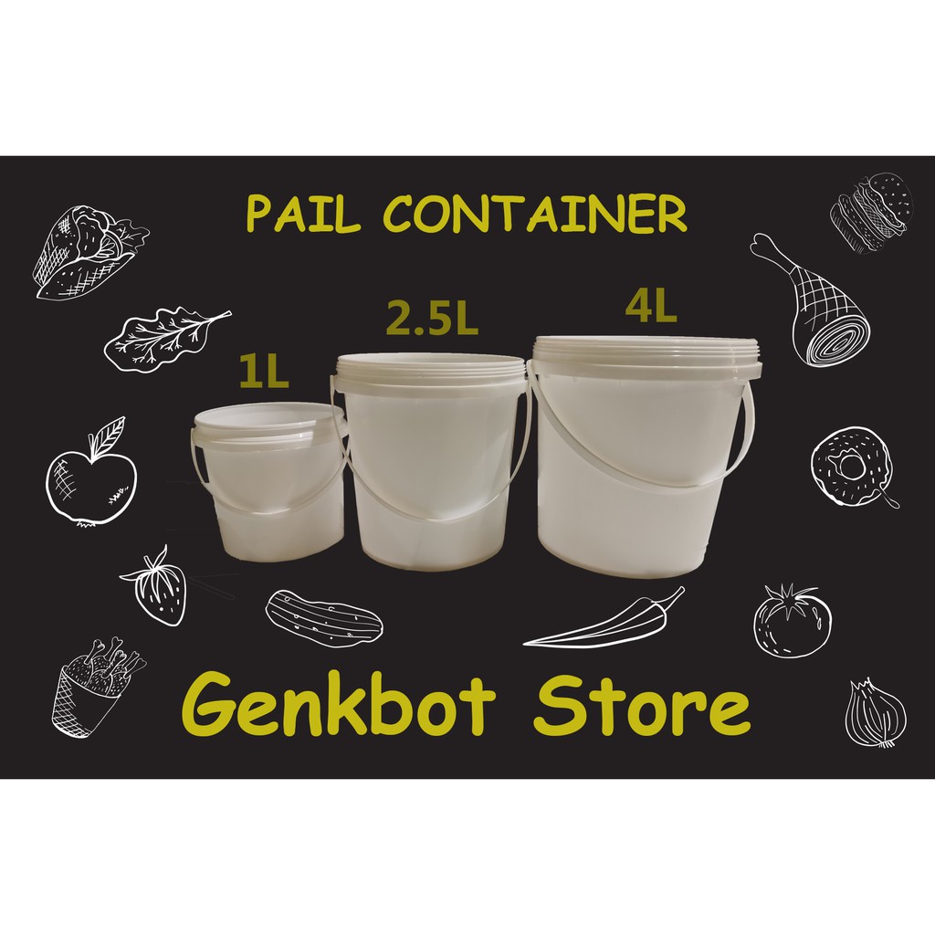 Jual Ember Plastik 4 Liter / Ember Makanan 4L / Ember Plastik Makanan ...
