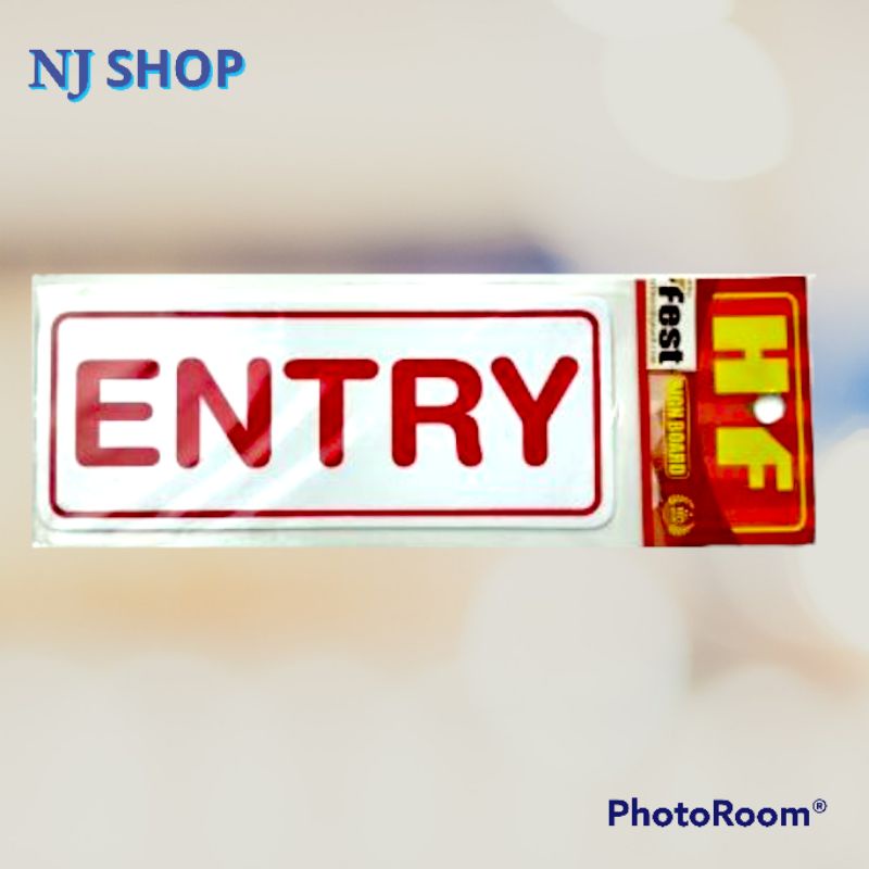 Jual [Sign Sticker] - "ENTRY" STICKER | Shopee Indonesia