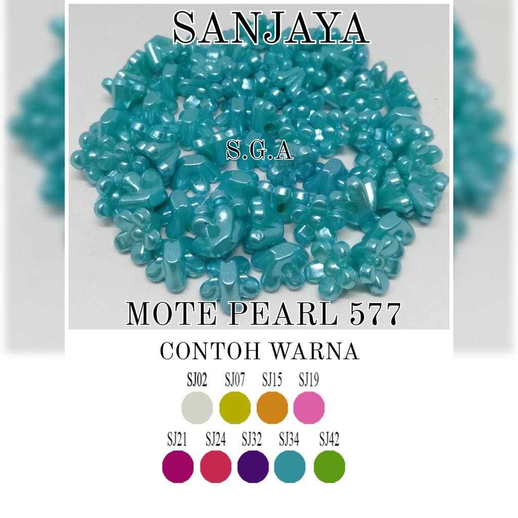 Jual Mote Pearl / Manik Bunga Akrilik / Manik Pearl Bunga / Mote Pearl ...