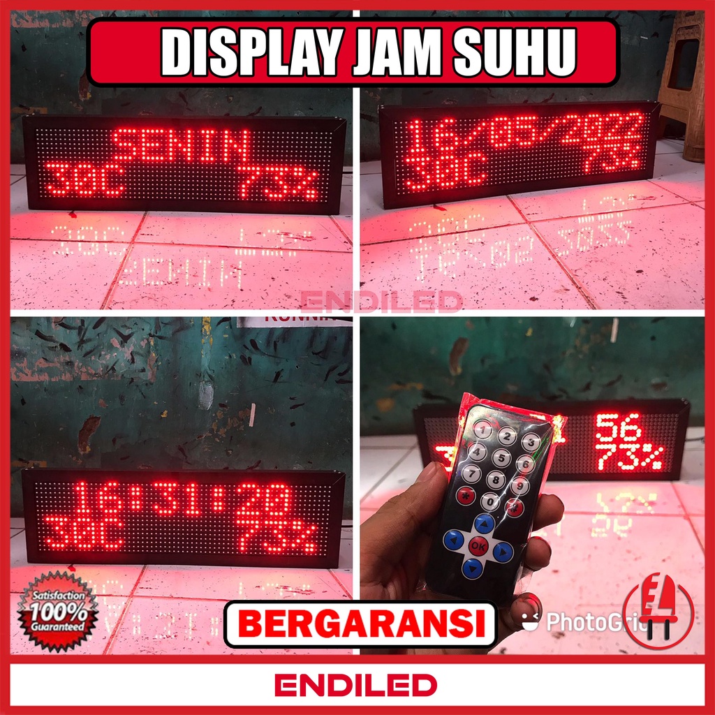 Jual LED JAM SUHU TEMPERATURE DAN KELEMBAPAN HUMIDITY | Shopee Indonesia
