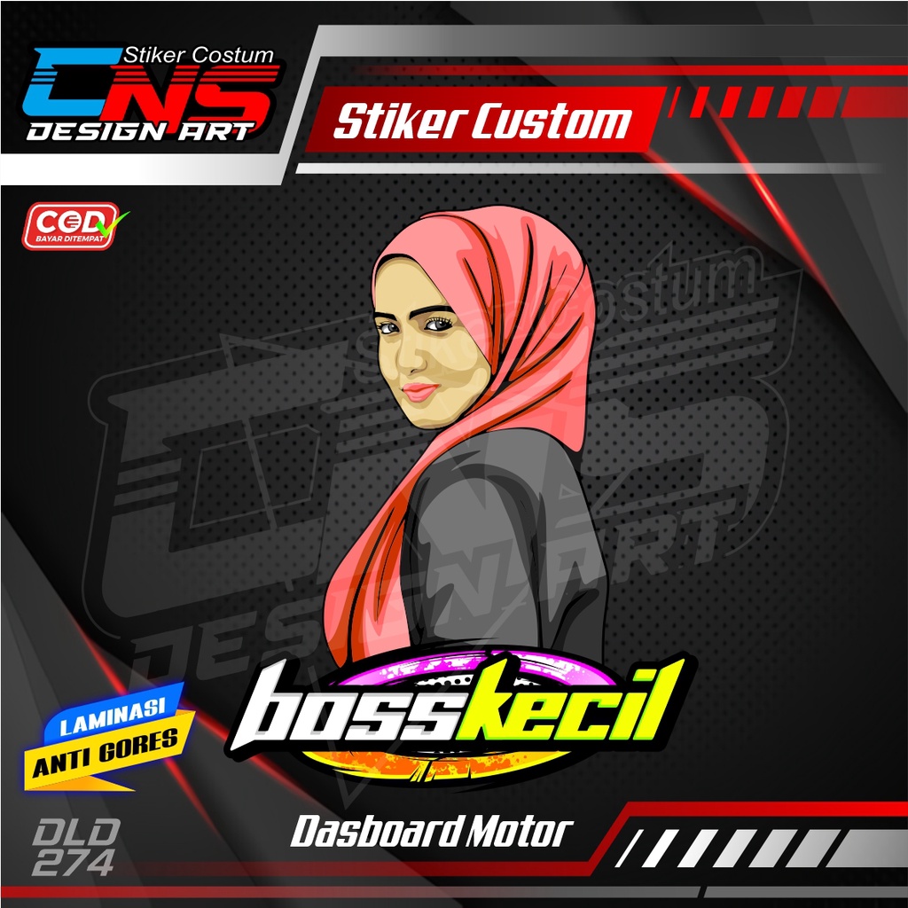Jual Stiker Cewek Vector Boss Kecil ukuran 30x25 Bisa untuk Dasboard ...