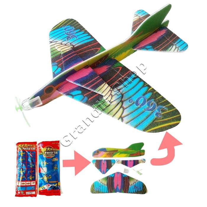 Jual Jual Pesawat busa gabus besar Flying Glider mainan Indonesia 90an ...