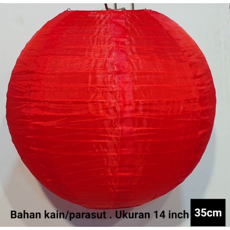 Jual Lampion polos kain parasut merah putih lampion 17 Agustus | Shopee ...