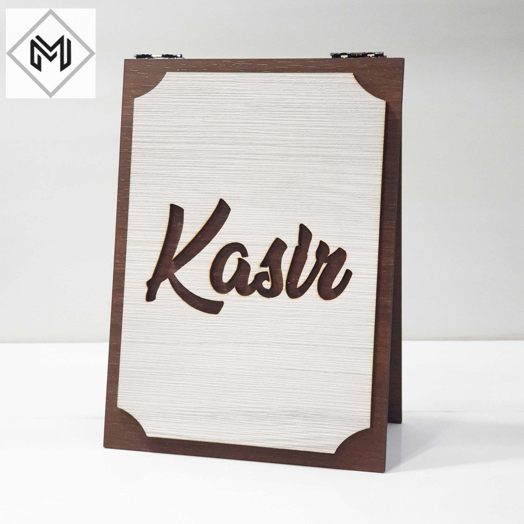 Jual Signage Standing - KASIR (MEJA) - Sign Meja Kasir model duduk ...