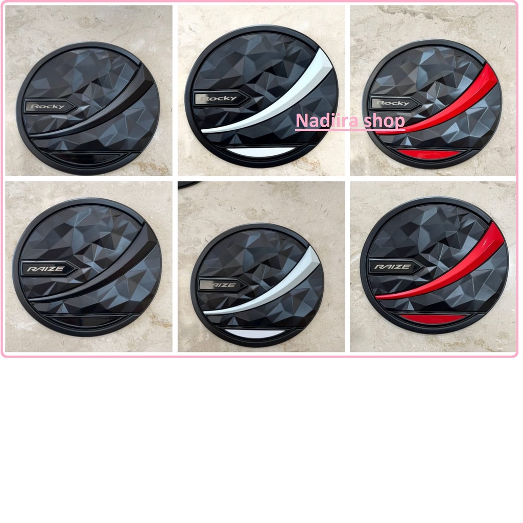 Jual Tank Cover All New Raize / Rocky 2021 Hitam List Putih / Merah ...