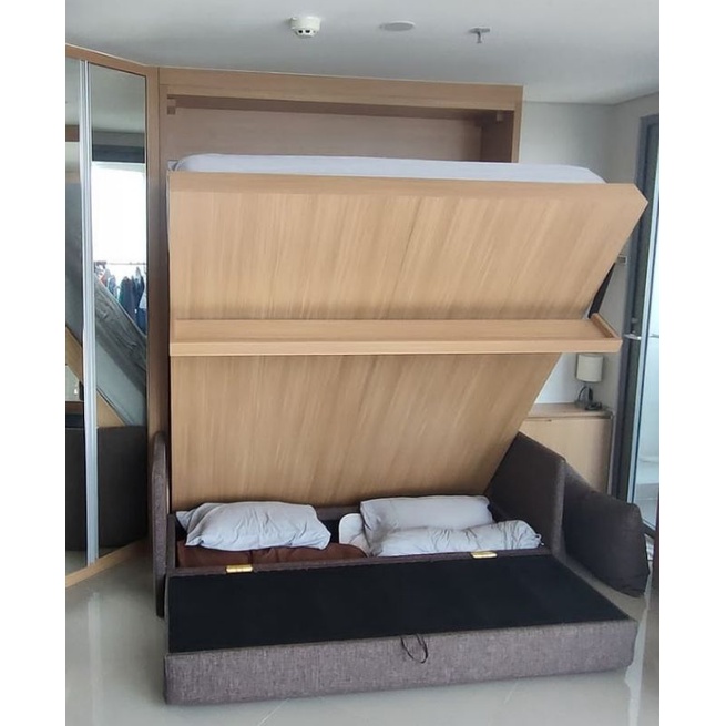 Jual WALL BED SOFA / WALLBED 160X200 GRATIS ONGKIRR | Shopee Indonesia