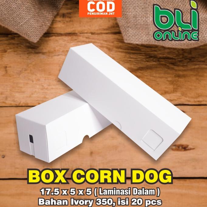 Jual Box Corndog 17,5X5X5 / Hotang Sosis Bakar / Hotdog / Kardus ...