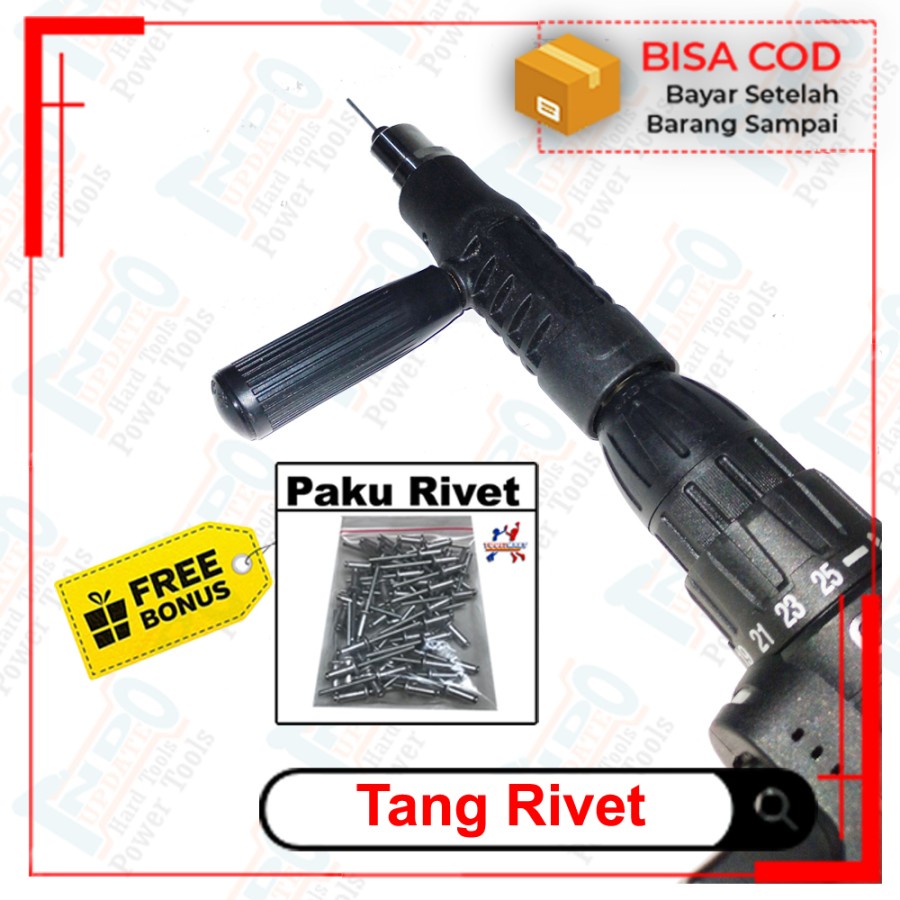 Jual Adapter Rivet HItam Alat Tembak Paku Rivet Tanpa Kabel Gun Rivet ...