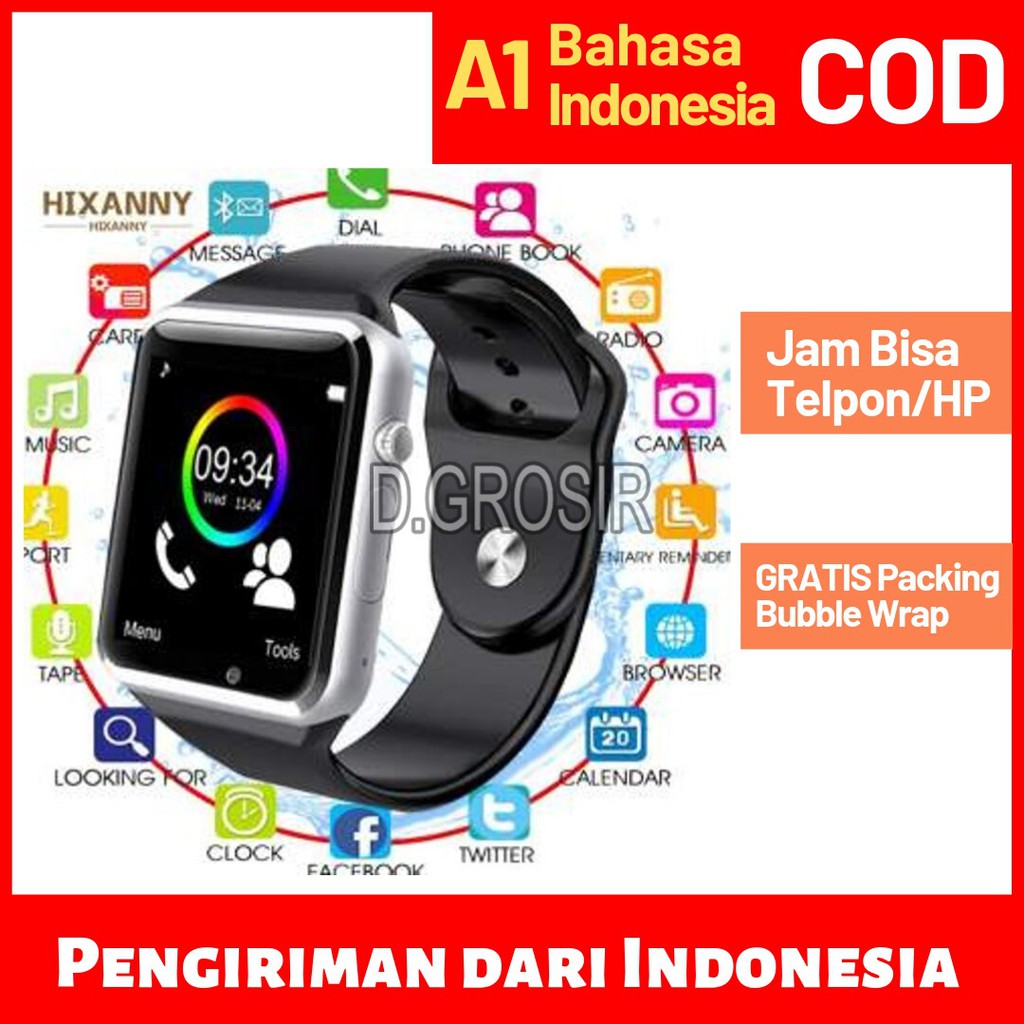 Jual (BANDUNG) SMARTWATCH A1 Smart watch U10 Jam tangan Pintar HP ...