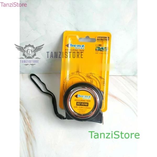 Jual BENZ 5M x 25MM Meteran Roll Rol Besi Measuring Tape 5 M | Shopee ...