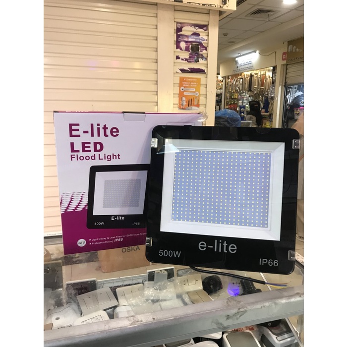 Jual Lampu Led Sorot / Tembak / Floodlight 500 Watt 500W Elite E-Lite Ip66 Terlaris | Shopee ...