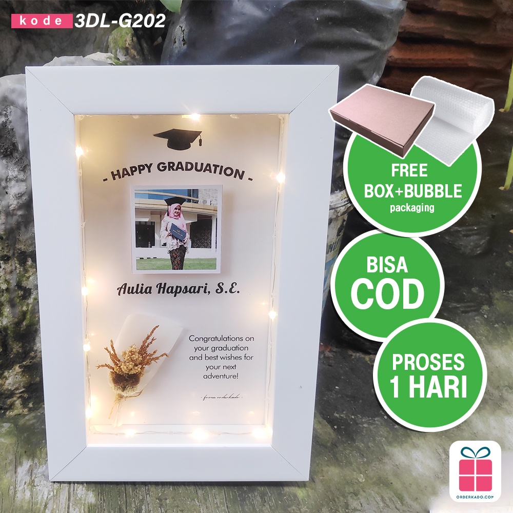 Jual FRAME 3D LAMPU - Hadiah Wisuda, Pernikahan, Ulang Tahun ...