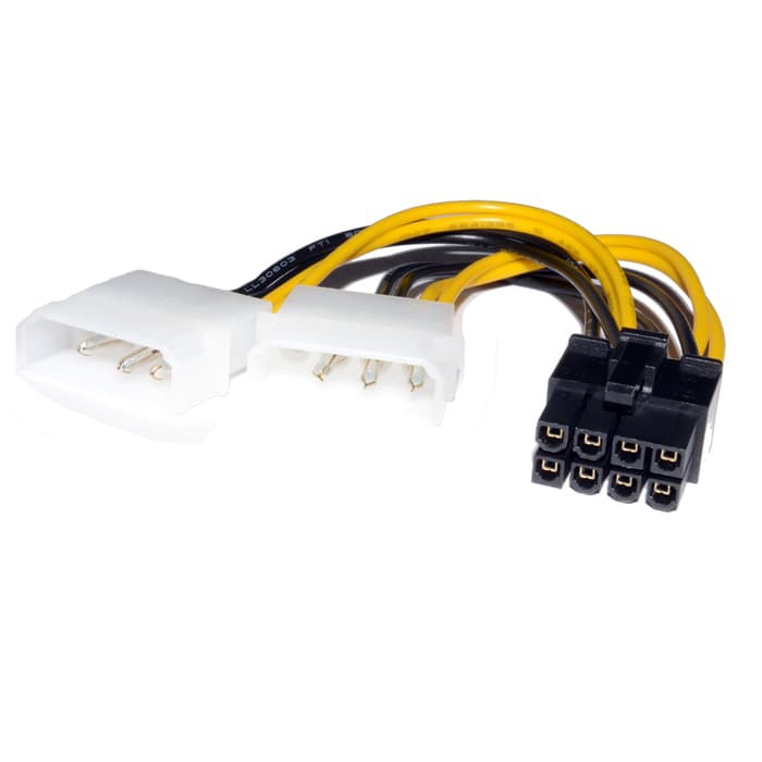 Jual Kabel Power VGA 8 Pin Adapter 2 molex to 8 pin / 8pin PCIE / PCI-E ...