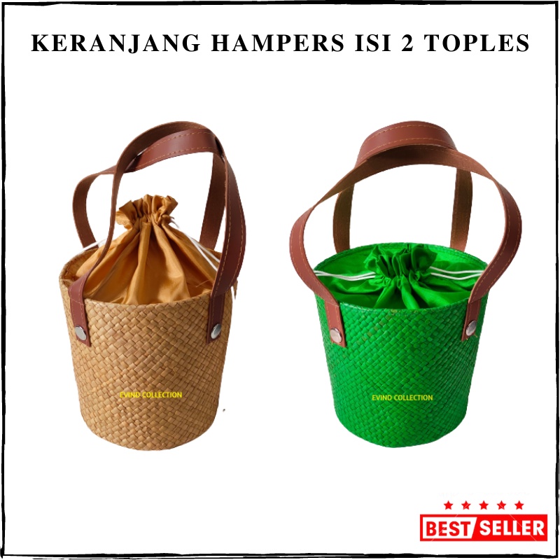 Jual Tas Parsel Anyaman Pandan Isi 2 Toples Tali Kulit Sintetis ...