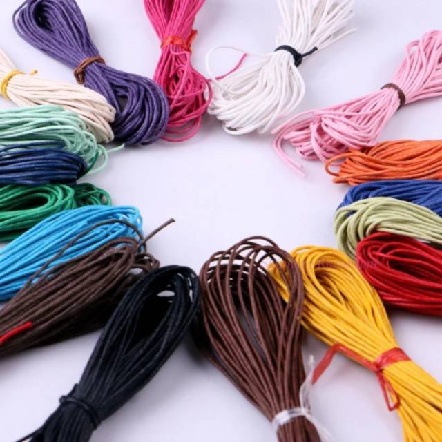 Jual 5 meter Tali Kulit | Tali Korea | Waxed cotton cord diameter 1mm ...