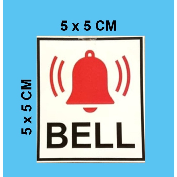 Jual SIGN STICKER / akrilik BELL UK 10X10CM STIKER BEL STIKER BEL 5 X 5 ...