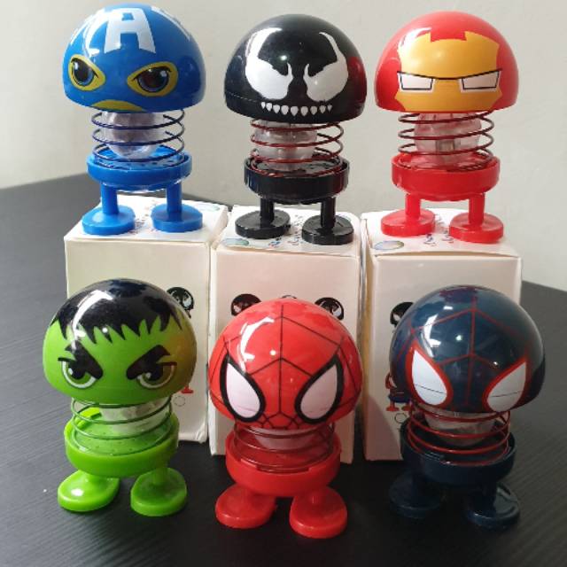 Jual Mainan Boneka goyang Pajangan dashboard mobil Avenger Super Hero ...
