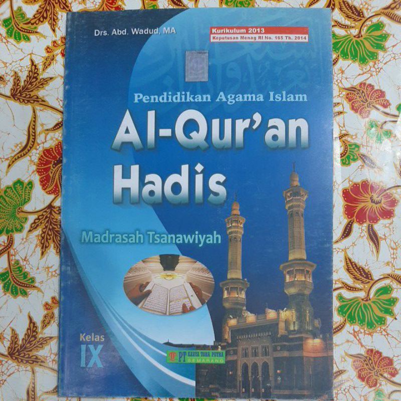 Jual Al Quran Hadis untuk Madrasah Tsanawiyah Kelas IX | Shopee Indonesia