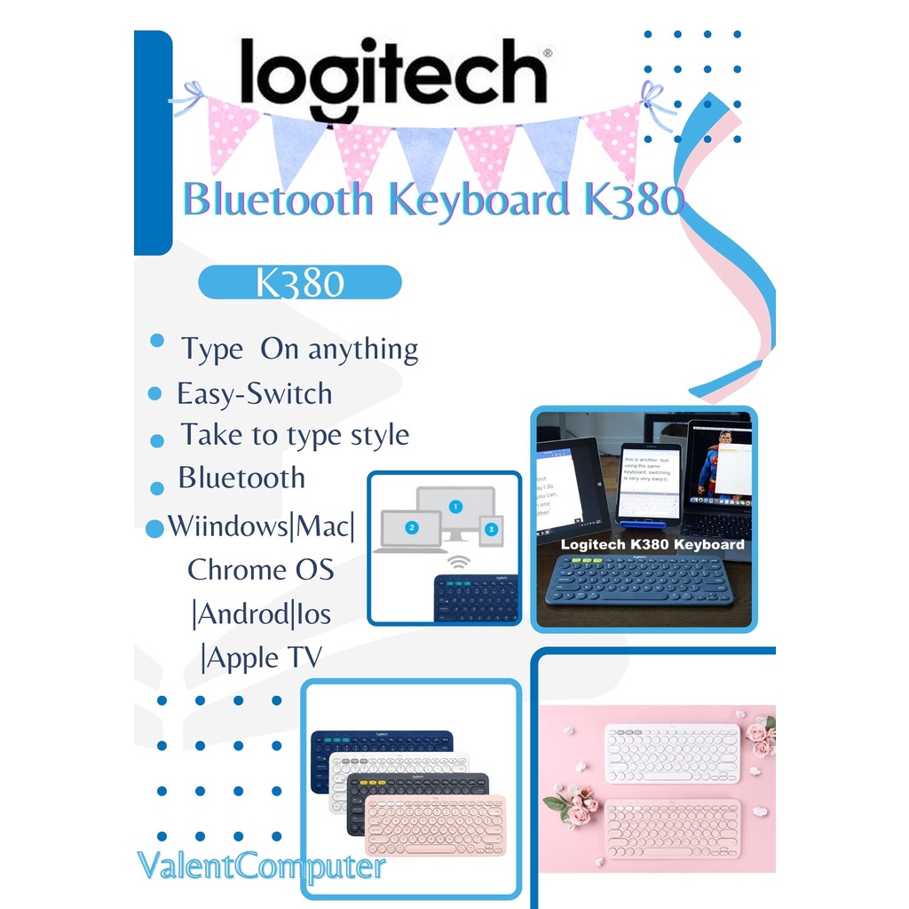 Jual Keyboard USB Bluetooth Logitech Multi device K380 / K 380 Original | Shopee Indonesia