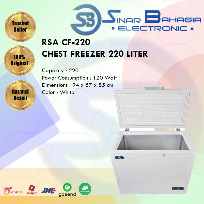 Jual RSA CF-220 CHEST FREEZER 220 LITER (NEW) ( KHUSUS BANDUNG ...