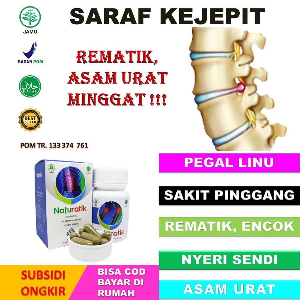 Jual [AMAN]Obat Saraf Kejepit Untuk Semua Usia, Obat Syaraf Kejepit ...