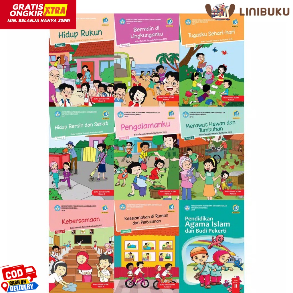 Jual KEMENDIKBUD - BUKU TEMA/TEMATIK SD Kelas 2 Tema 1,2,3,4,5,6,7,8 ...
