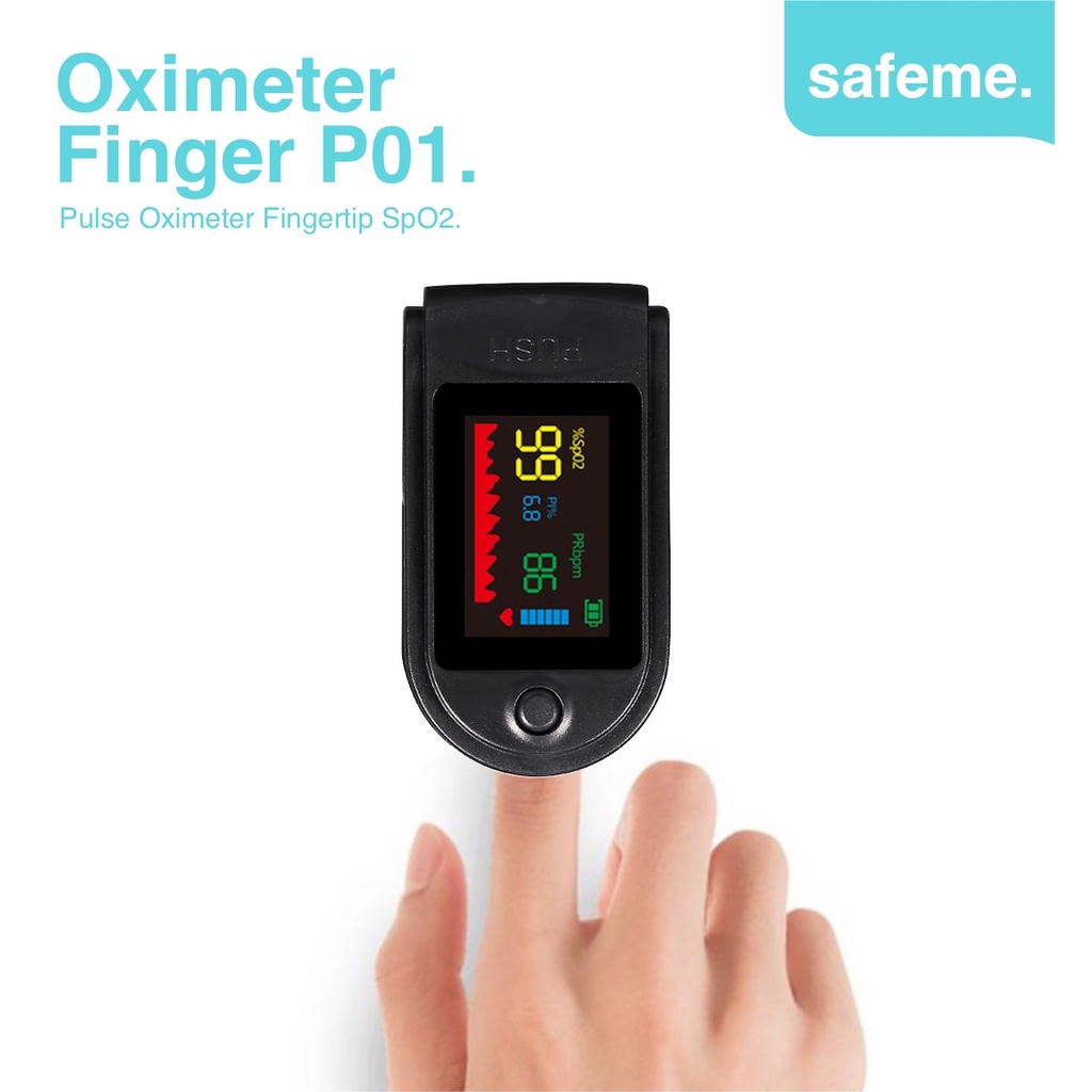 Jual Fingertip Pulse Oximeter P01 Alat Pengukur Kadar Saturasi Oksigen ...