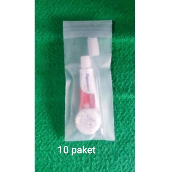 Jual paket amenities hotel pepsodent/ formula 10 pcs ( buram; krist ...