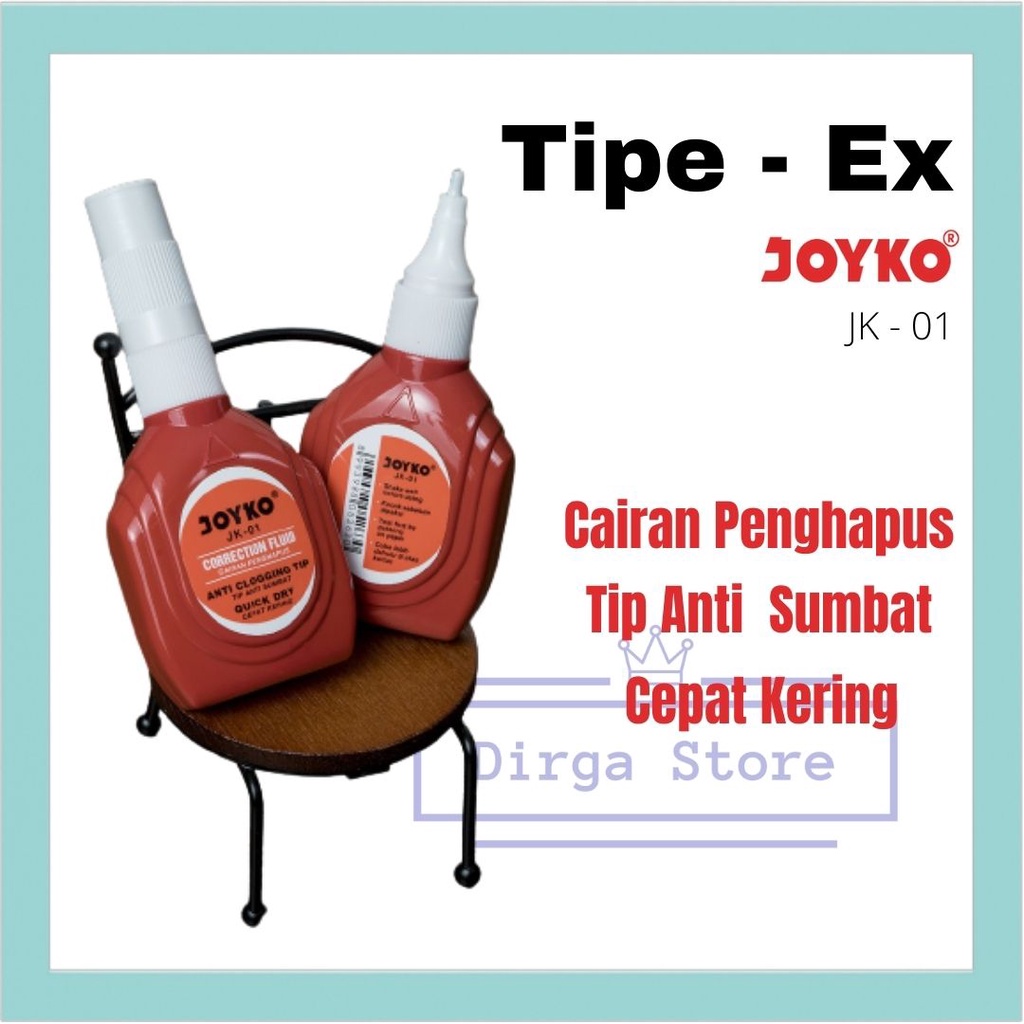 Jual Stipo Penghapus Cair Joyko Tipex Tip Ex Tip X Cairan Koreksi ...