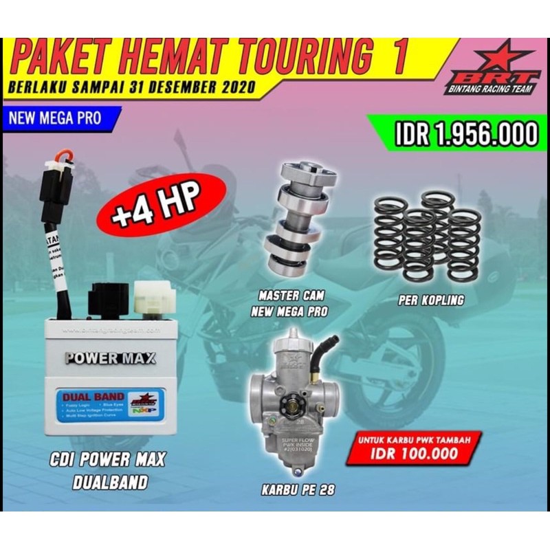 Jual PAKET HEMAT TOURING 1 MEGAPRO | Shopee Indonesia